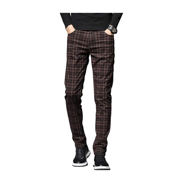 Shrek Costume Wine Red Straight Fit Plaid Chino Pants - Quda Halloween