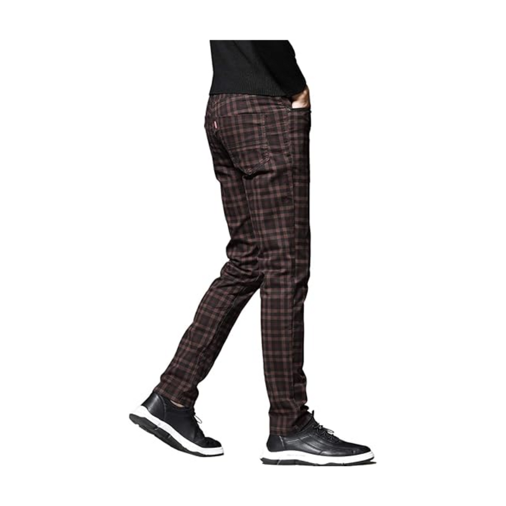 Shrek Costume Wine Red Straight Fit Plaid Chino Pants - Quda Halloween