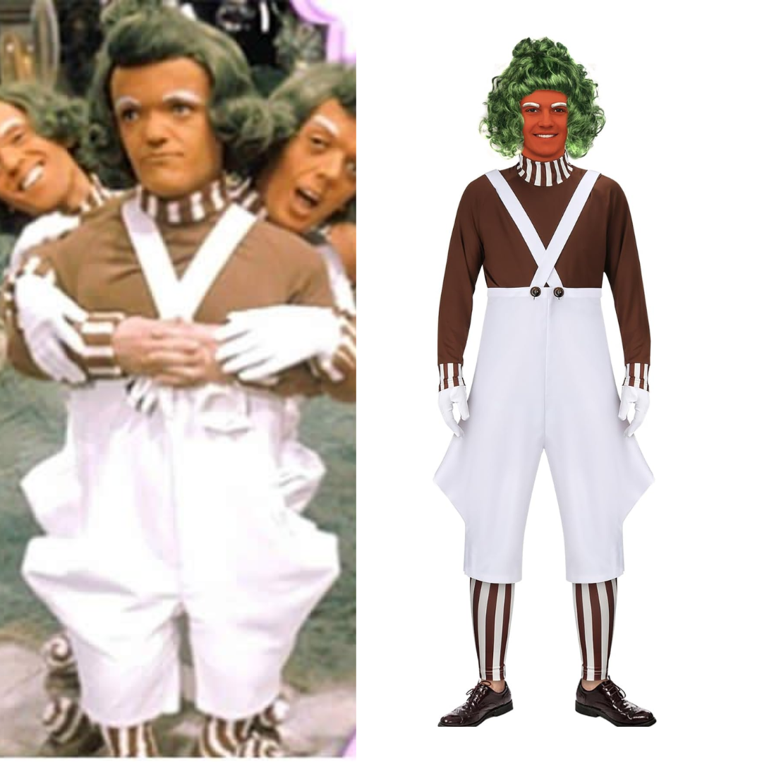 Charlie And The Chocolate Factory Oompa Loompa Costumes Willy Wonka,