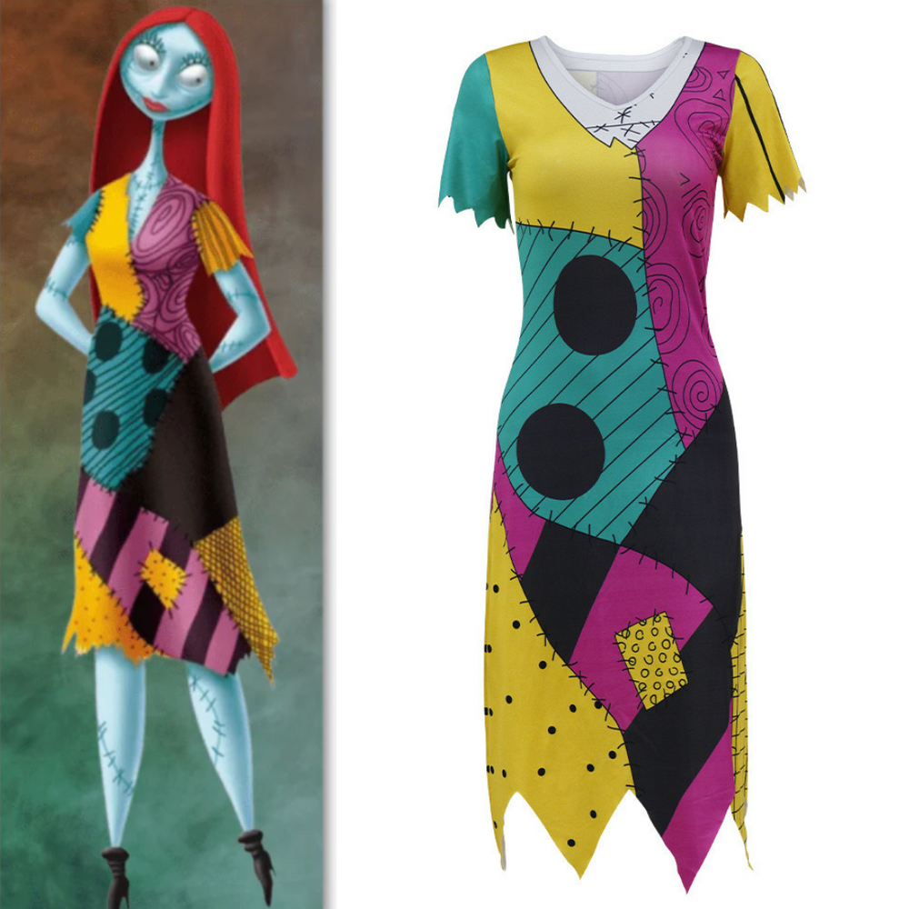 The Nightmare Before Christmas Sally Costume Dress - Quda Halloween