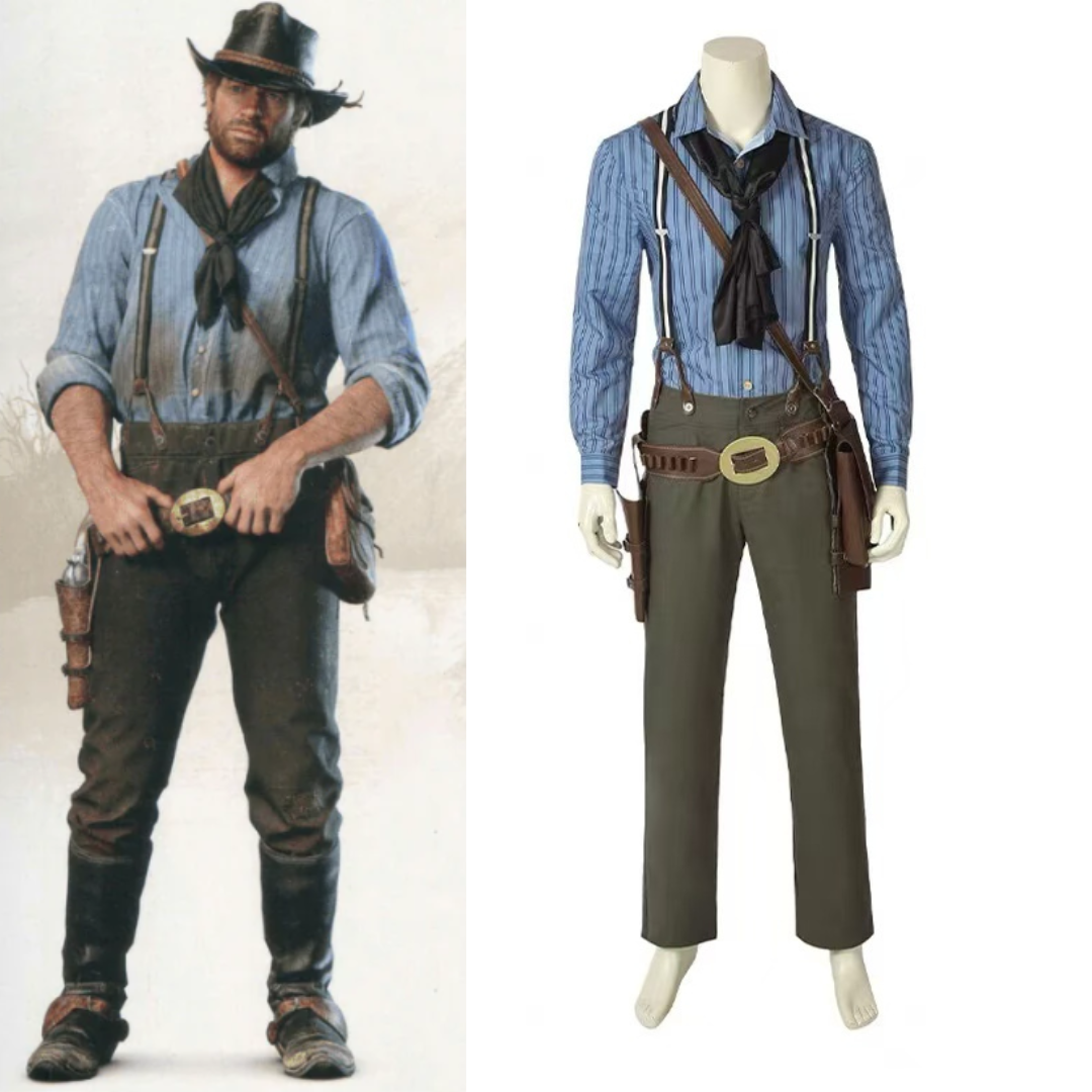 Red Dead Redemption 2 Arthur Morgan Cosplay Full Set - Quda Halloween