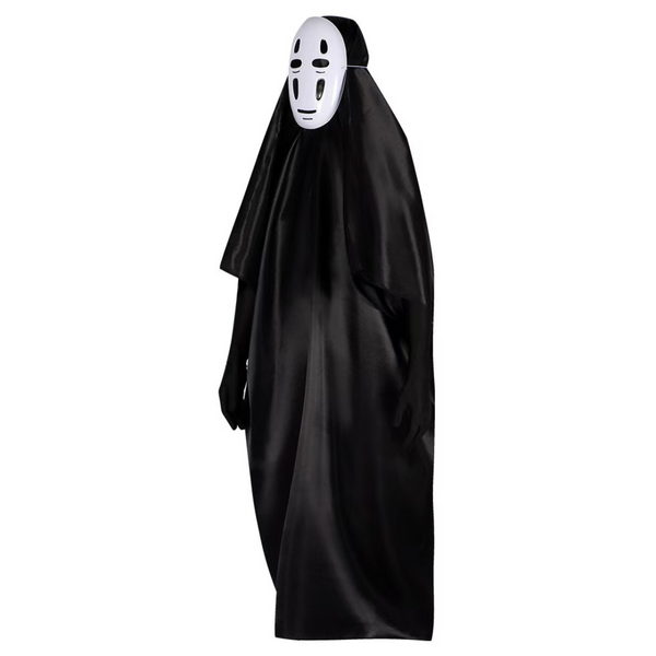 Spirited Away No-Face Costume Black Robe Suit - Quda Halloween