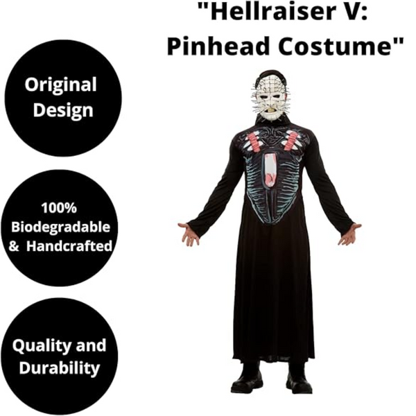 Hellraiser Pinhead Costume with Mask - Quda Halloween