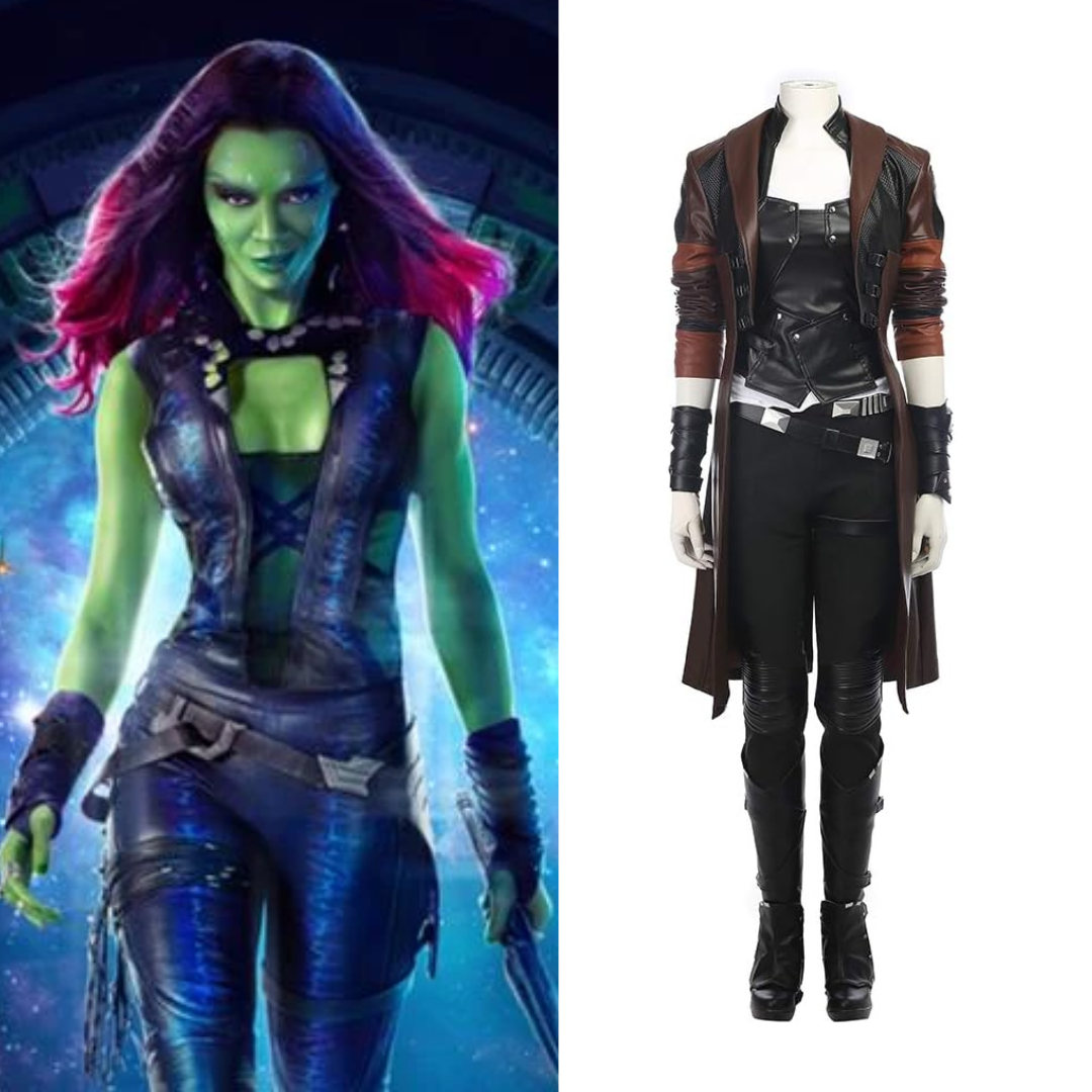 Guardians of the Galaxy Gamora Costume Full Set - Quda Halloween