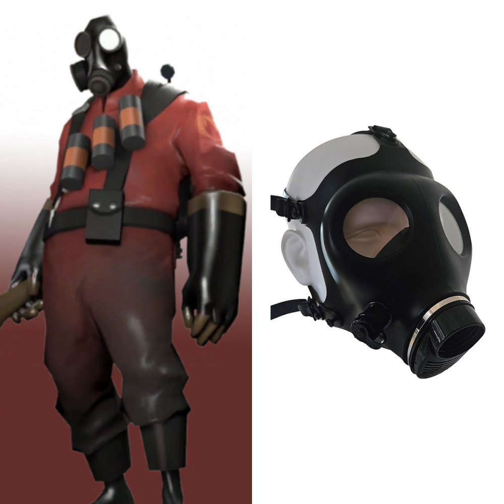 Team Fortress 2 TF2 Pyro Costume Face Mask Protection - Quda Halloween