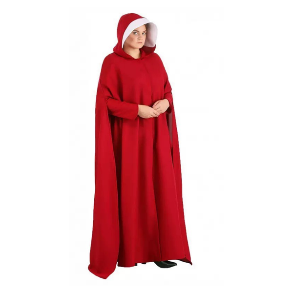 The Handmaid's Tale Costume Handmaid Red Cape Dress - Quda Halloween